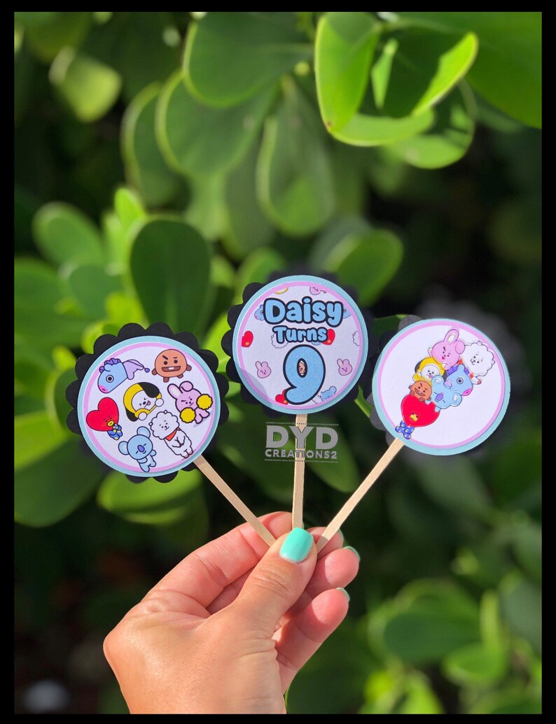 Personalized BT21 Cake Topper BT21 Party Decor - Etsy