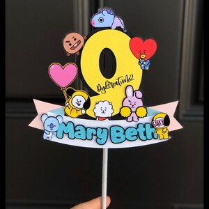 Personalized BT21 Cake Topper | BT21 Party Decor - Etsy