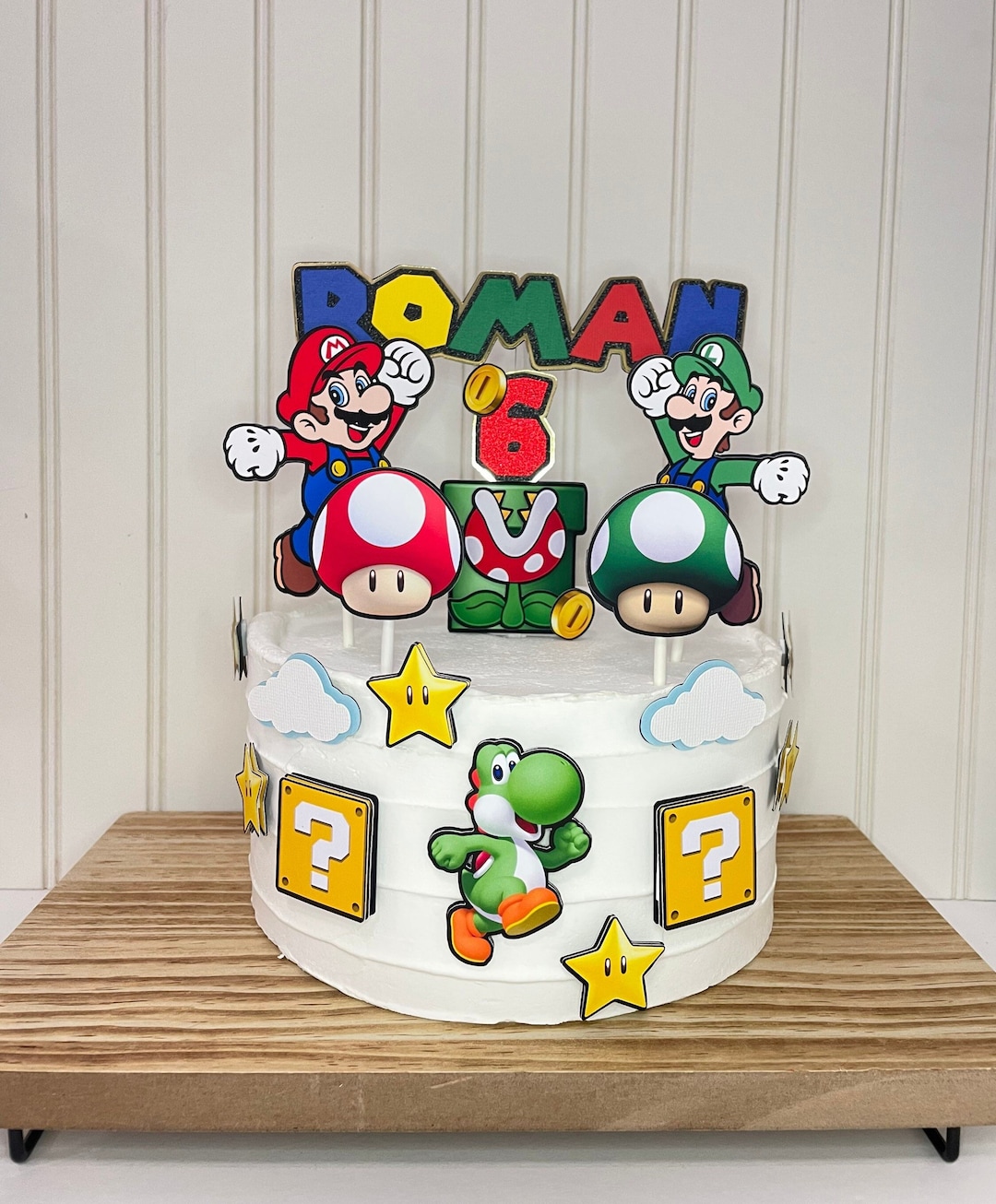 Mario Cake Topper | Mario Cake Decor - Etsy