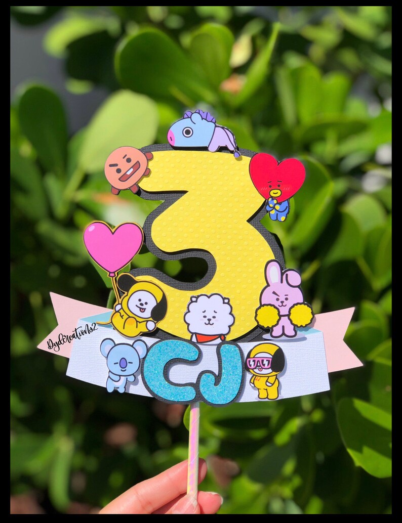 Personalized BT21 Cake Topper BT21 Party Decor - Etsy