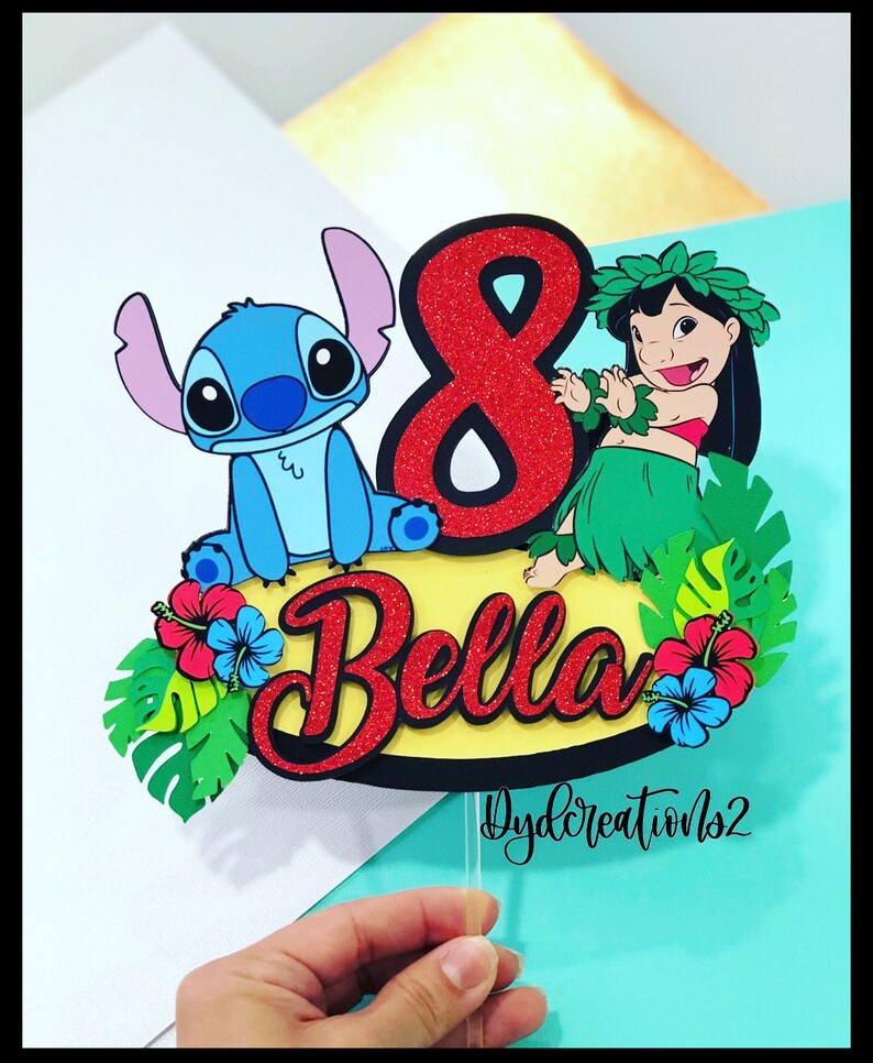 Personalized Stitch Cake Topper Stitch Centerpieces Stitch - Etsy