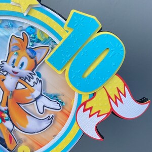 Personalized Yellow Tail Shaker Cake Topper | Tails Yellow Sonic Cake ...