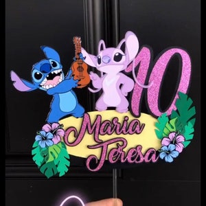 Personalized Stitch Cake Topper | Stitch Centerpieces | Stitch Party ...