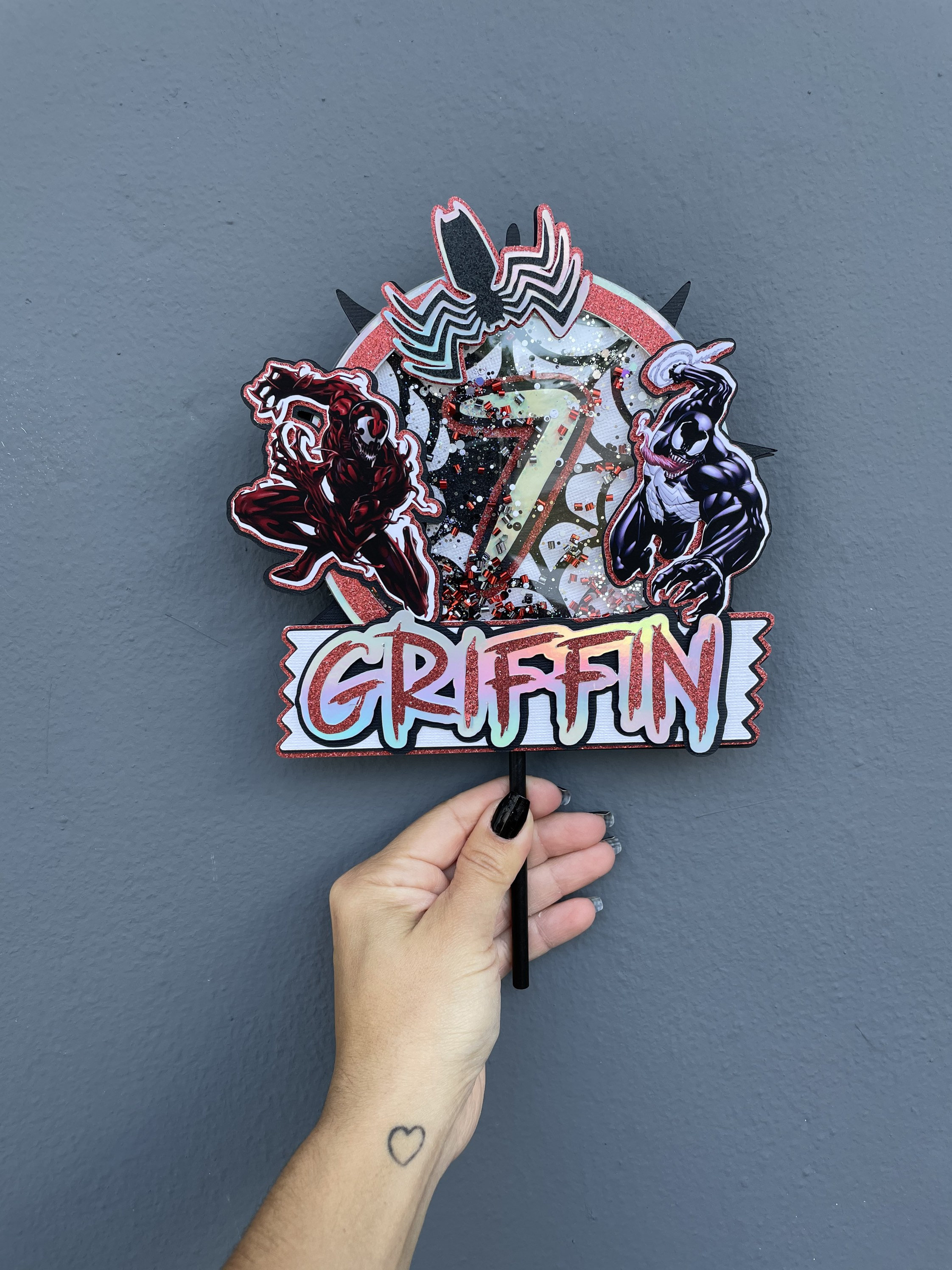 Personalized Venom and Carnage Cake Topper Venom and Carnage - Etsy