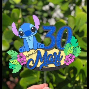 Personalized Stitch Cake Topper | Stitch Centerpieces | Stitch Party ...