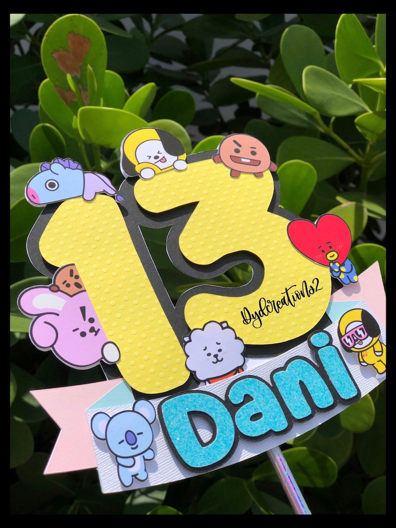 Personalized BT21 Cake Topper BT21 Party Decor - Etsy