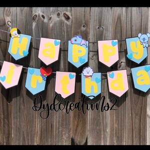 Personalized BT21 Cake Topper | BT21 Party Decor - Etsy