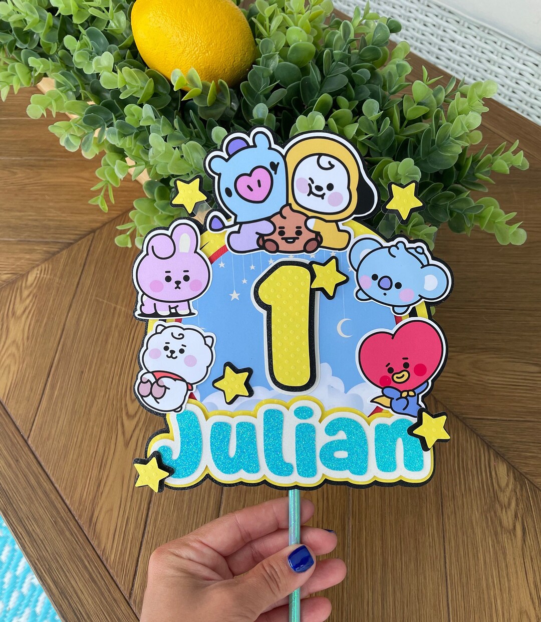 Personalized BT21 Baby Cake Topper | BT21 Cake Decor - Etsy
