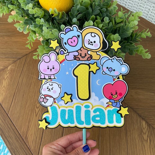 Personalized BT21 Cake Topper - Etsy