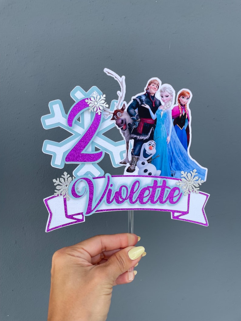 Personalized Frozen Cake Topper | Frozen Cake Decor | Frozen Birthday ...