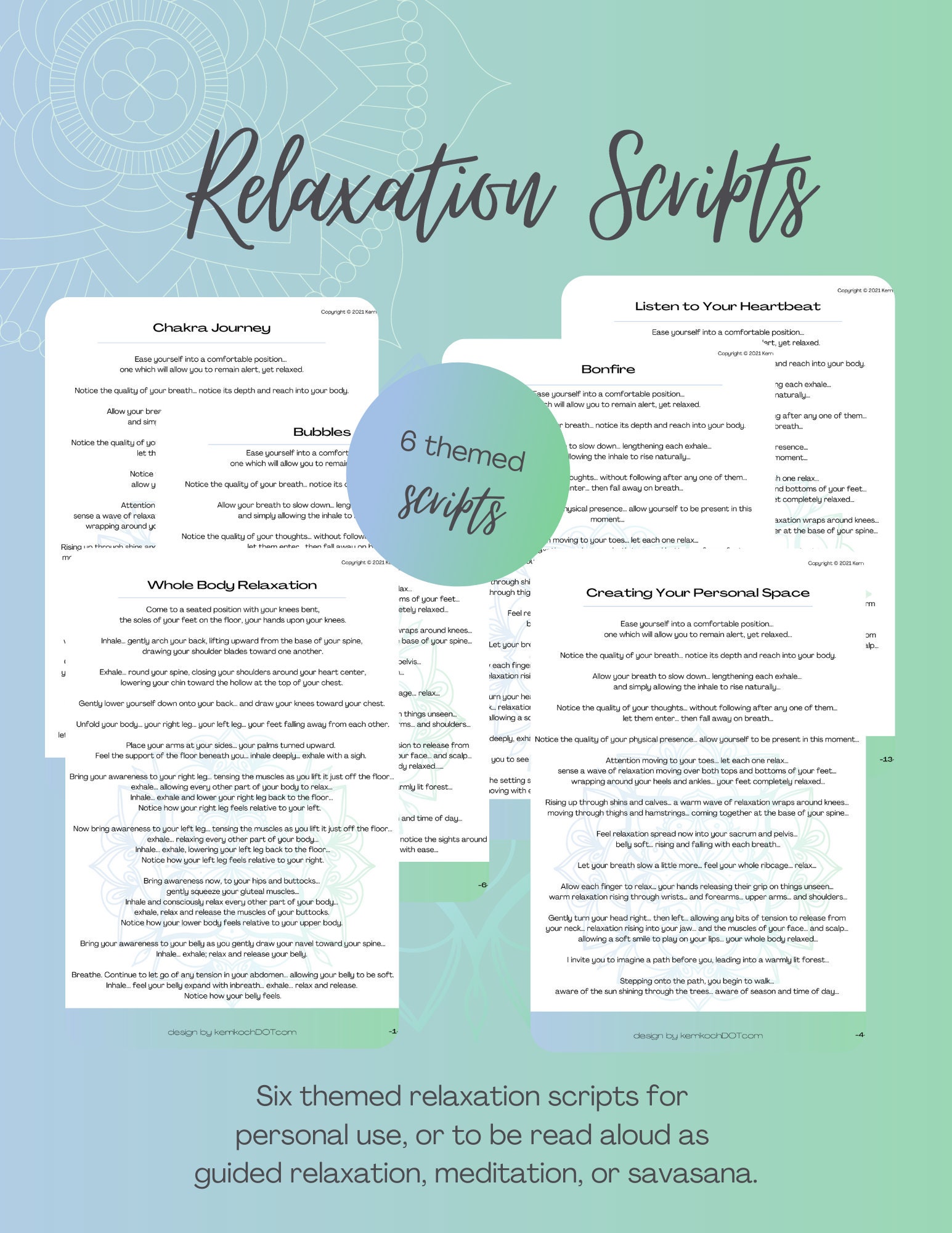 Relaxation Scripts for Meditation Savasana or Relaxation - Etsy