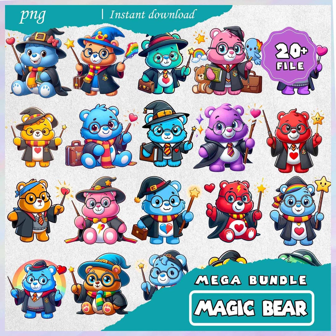 Wizard Care Bears Svg, Care Bears Png, Magic Bear Png, Care Bears ...