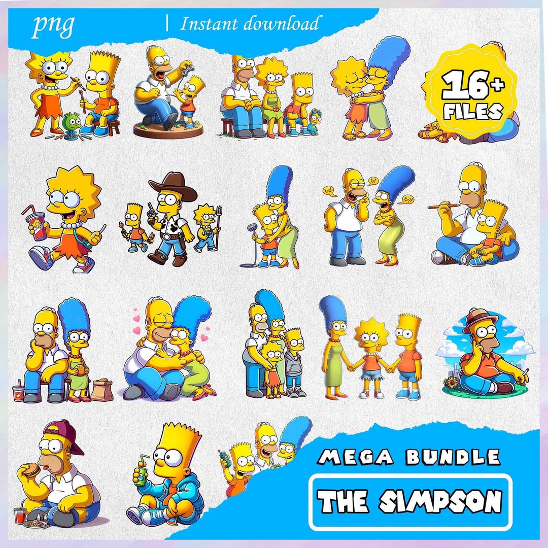 Simpsons Clip Art Bundle, Simpsons Svg Cut Files for Cricut, Simpsons ...