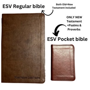 Engraved Pocket Bible -TINY Small Bible ESV Translation Personalized ...