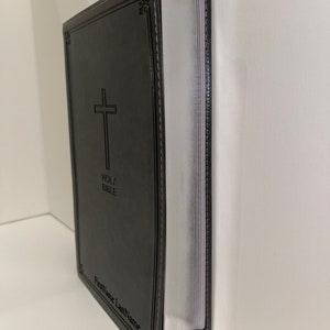 Engraved NKJV Holy Bible, Grey Christian Bible, Baptism Gift - Etsy