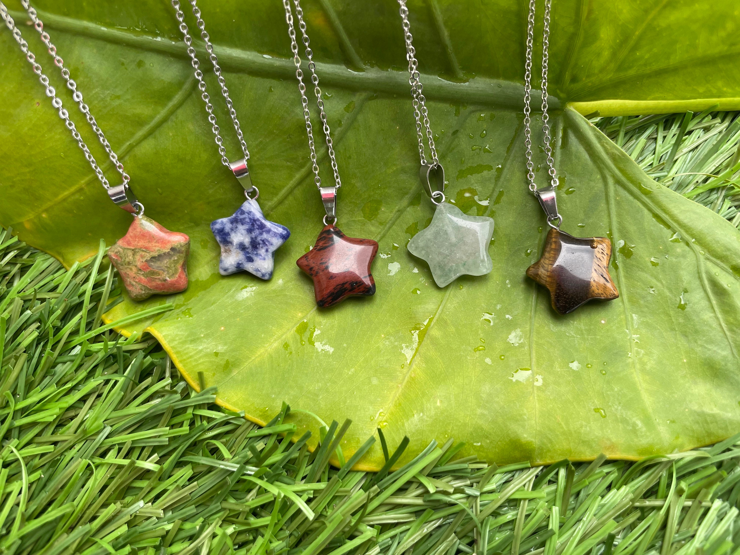 Star Crystal Necklace Etsy