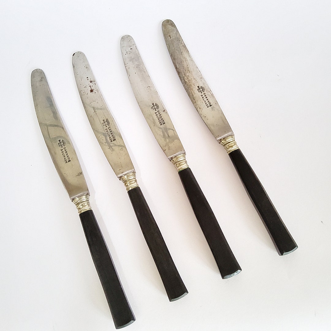 4 große Frühstücksmesser, Schmiermesser, Buttermesser, Brotzeitmesser ...