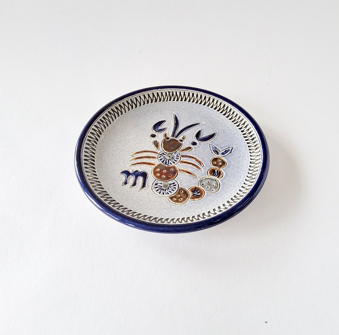 Ceramic Plate Zodiac Sign Scorpio, Coaster, Ring Plate, Small Wall ...