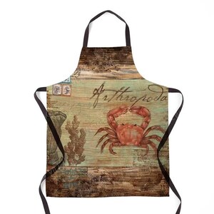 Crab-themed Kitchen Aprons Waterproof, Oil-resistant, and Fun Hawaiian ...