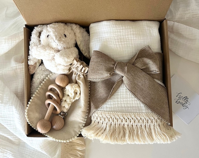 Baby Gift Set, Neutral Gift Box, Baby Gift Set, Baby Shower Gift, New ...