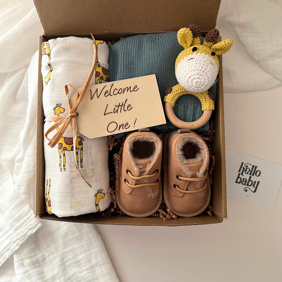 Baby Gift Box, Baby Boy, Baby Gift Set, Baby Boy Gift, Crochet Giraffe ...