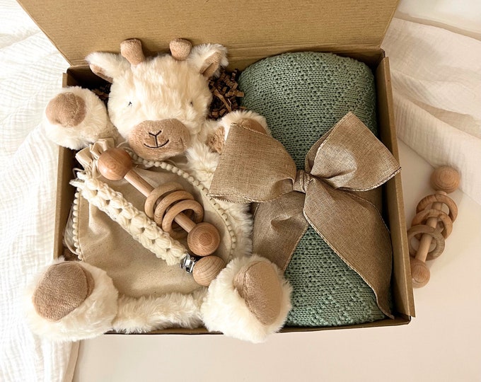 Baby Gift Set, Neutral Baby Gift Box, Baby Gender Reveal Gift, Baby ...