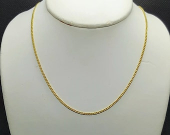 24k Solid Gold Chain - Etsy