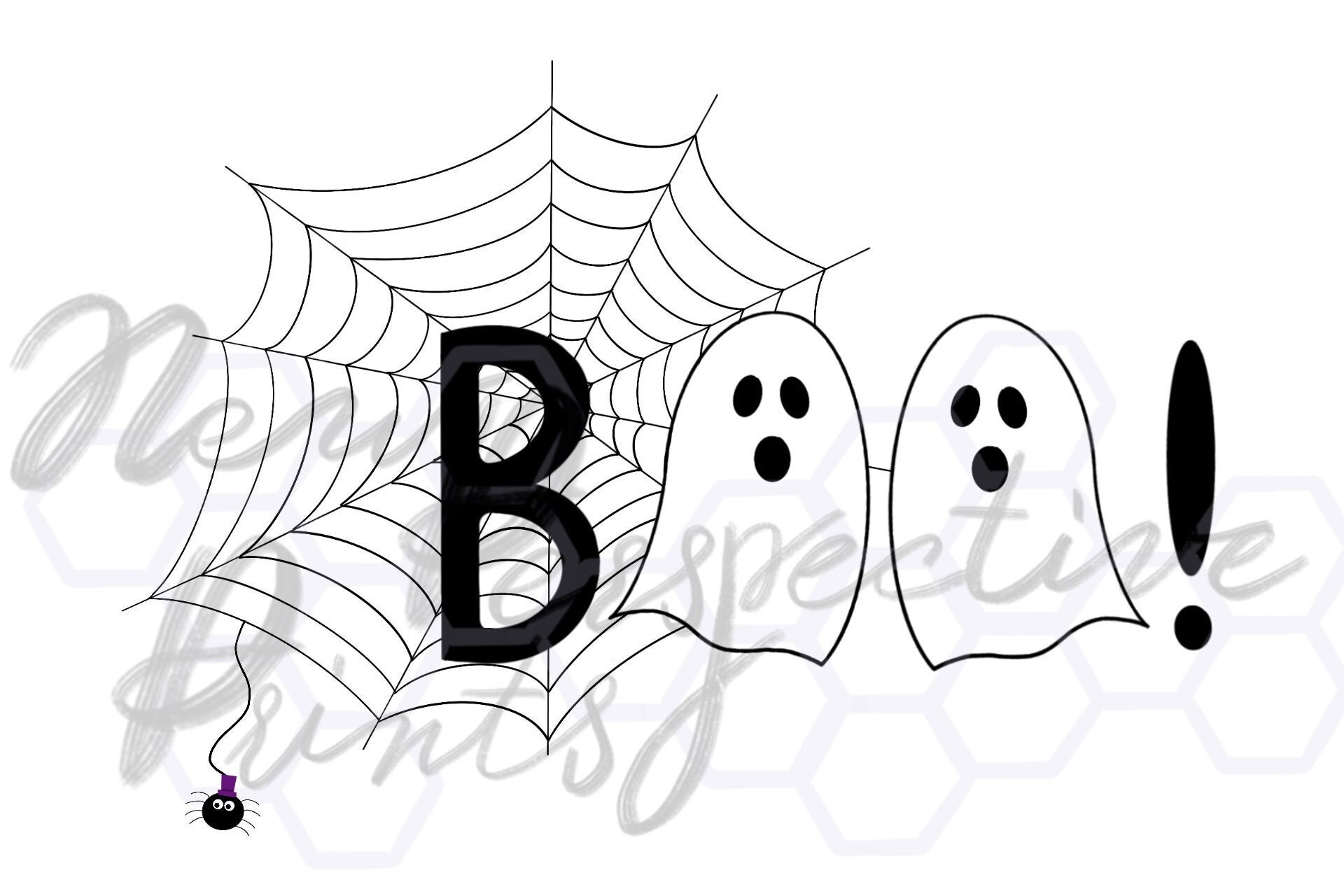 Boo! Spider Web Ghost Graphic | .svg .png .jpg .eps .dxf - Etsy
