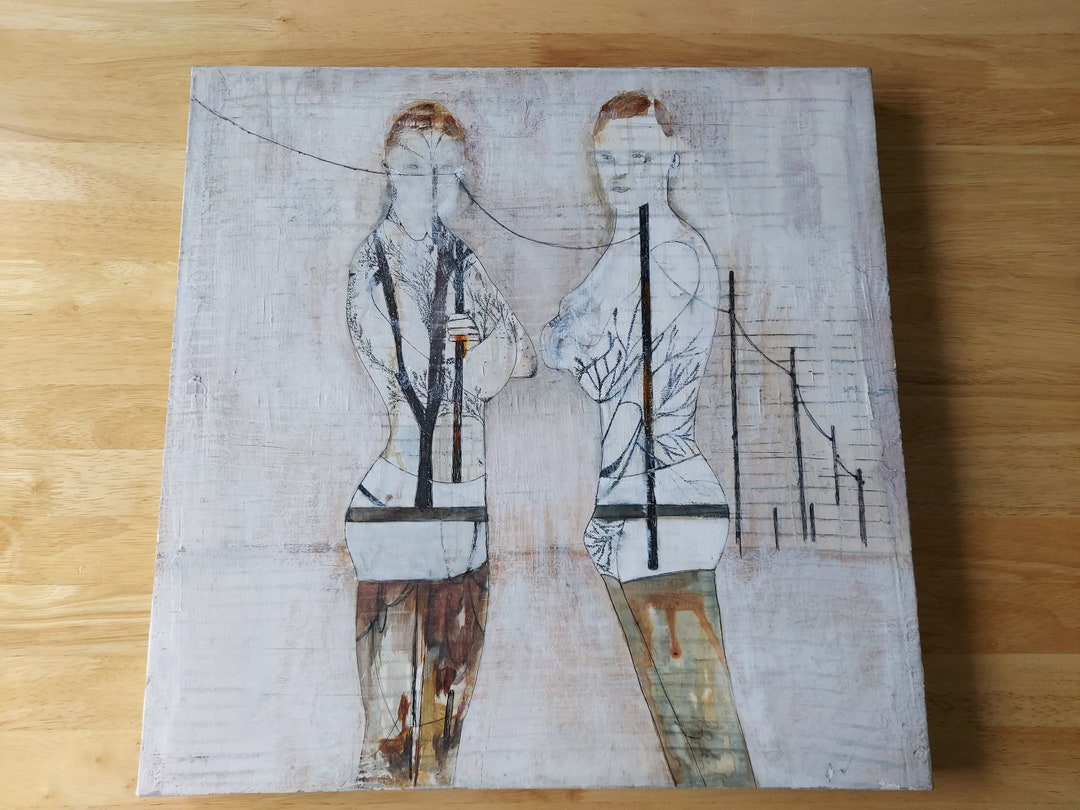 Duality in Love Drawing by Karenina Fabrizzi - Etsy