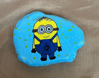 Minion Painted Rock - Etsy