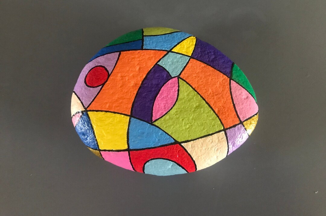 Abstract Painted Rock - Etsy