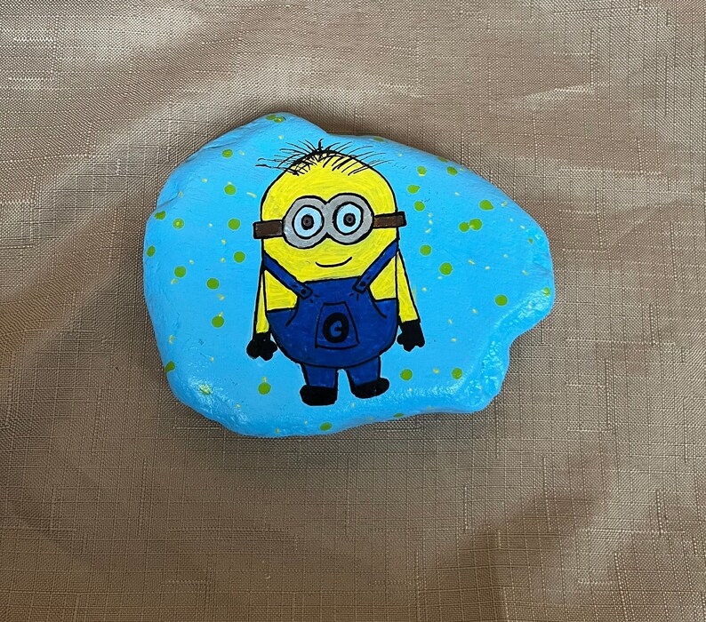 Minion Painted Rock - Etsy