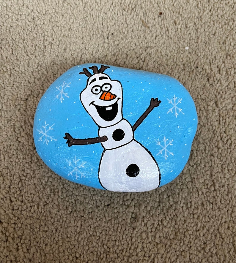 Frozen Olaf Painted Rock - Etsy