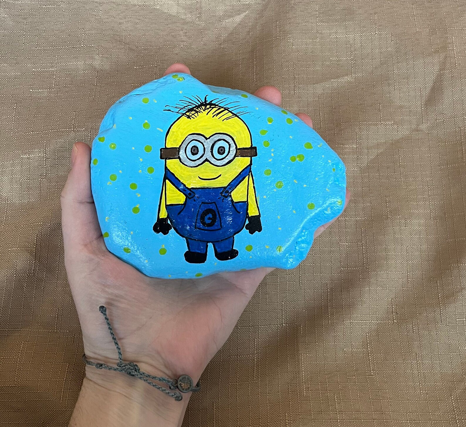 Minion Painted Rock - Etsy