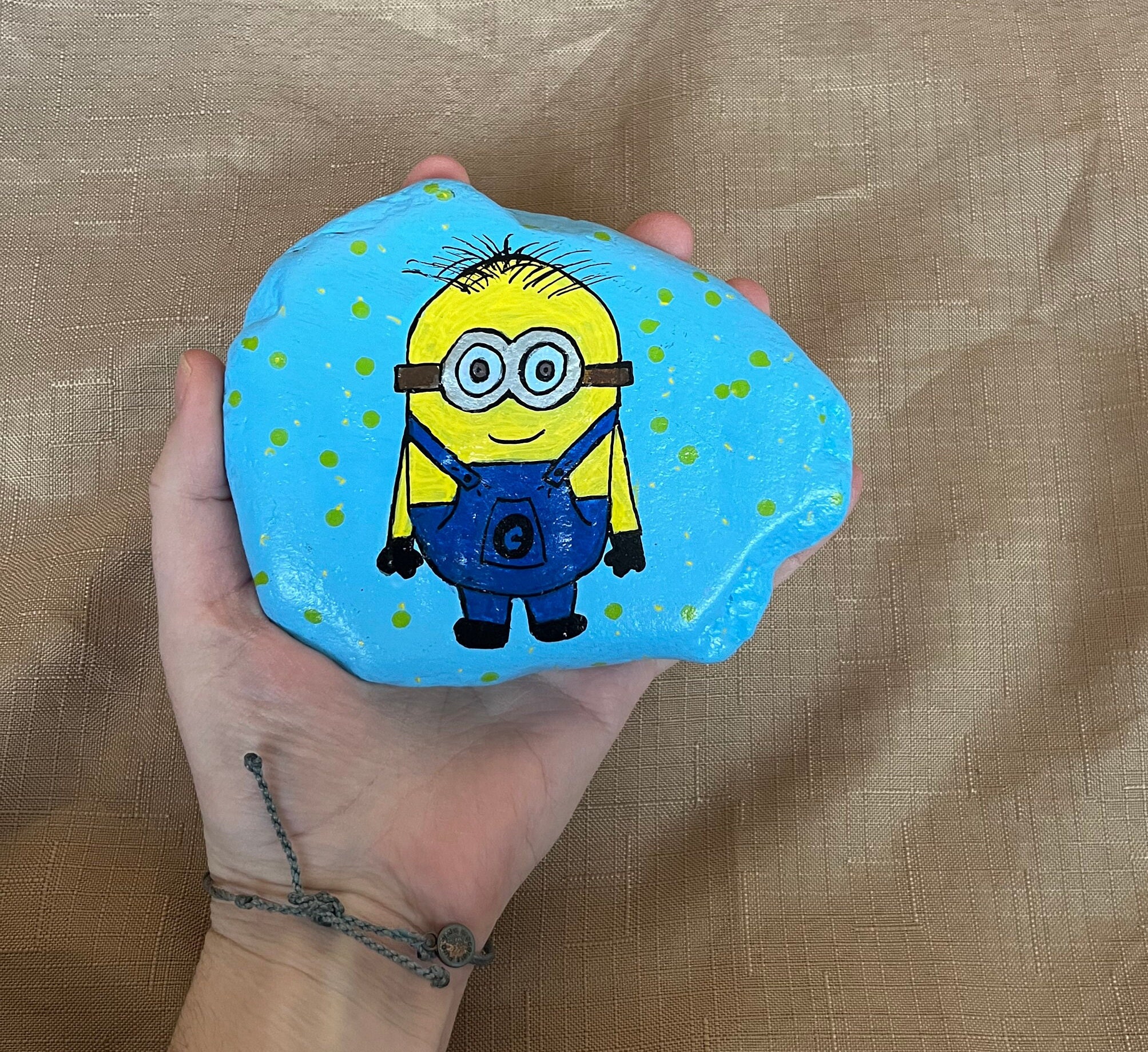 Minion Painted Rock - Etsy