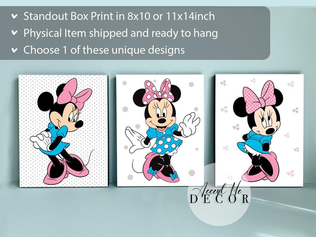 Minnie Mouse Wall Decor for Girl's Room Ready to Hang - Etsy