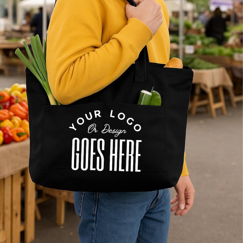 Custom Logo Tote Bag - Personalized Business Promotional Canvas Tote ...