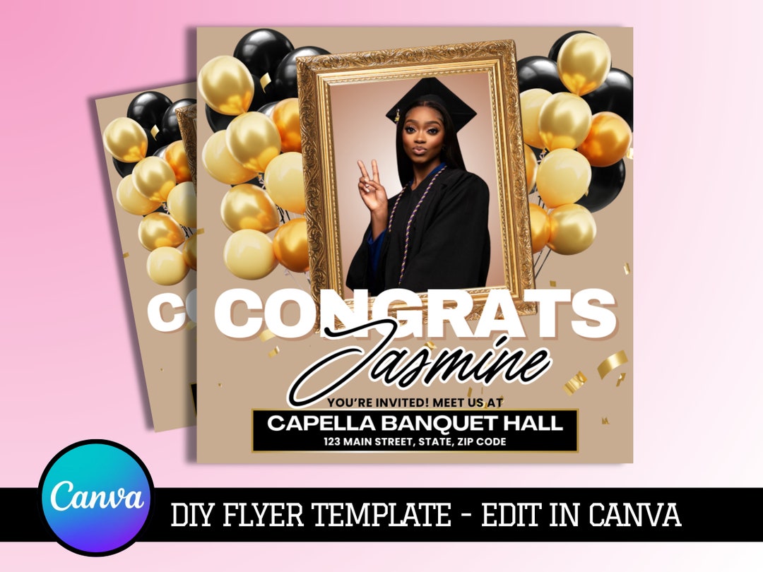 Graduation Flyer, Graduation Party, Graduation Invitation, Congrats to ...