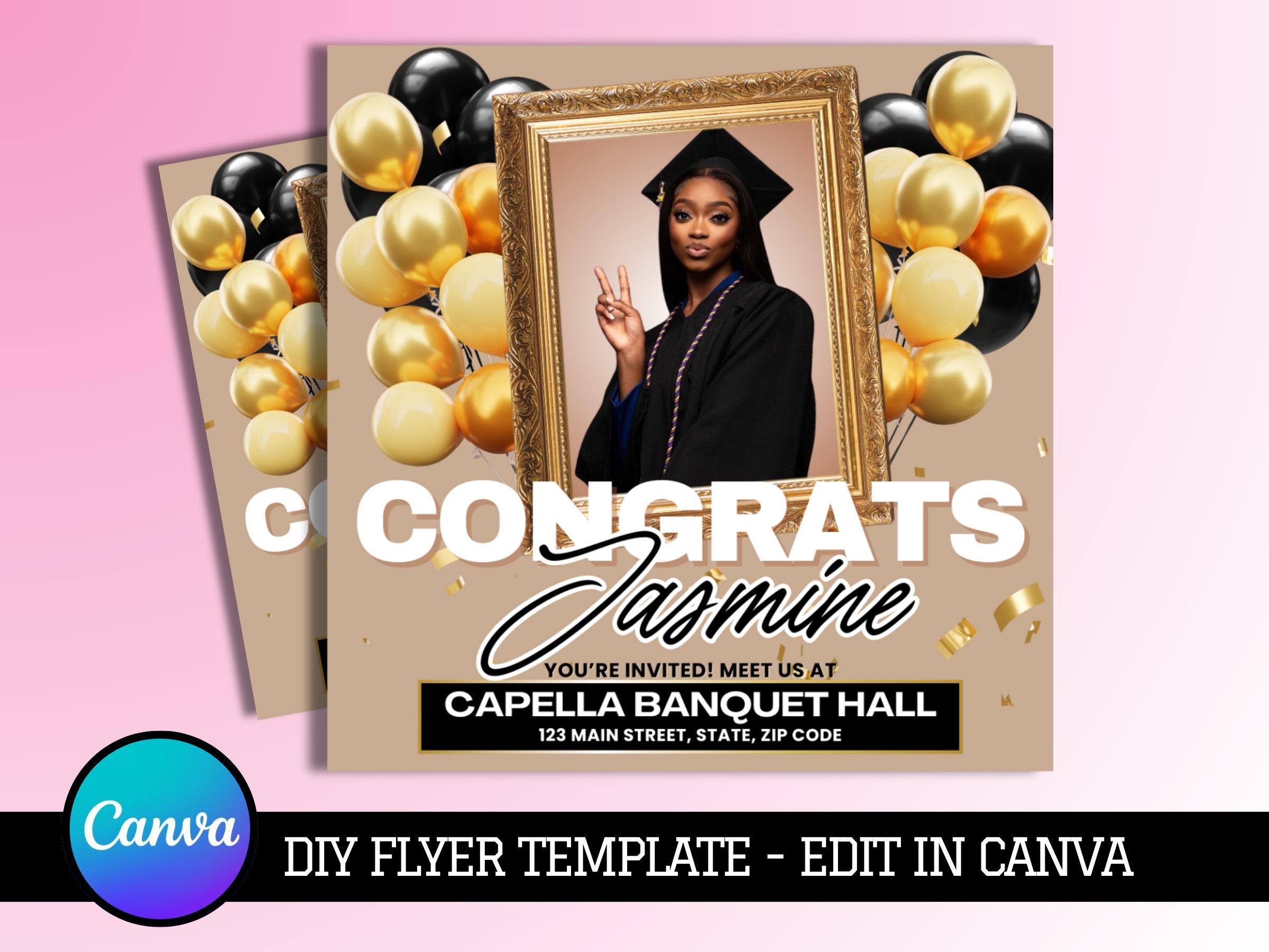 Graduation Flyer, Graduation Party, Graduation Invitation, Congrats to ...