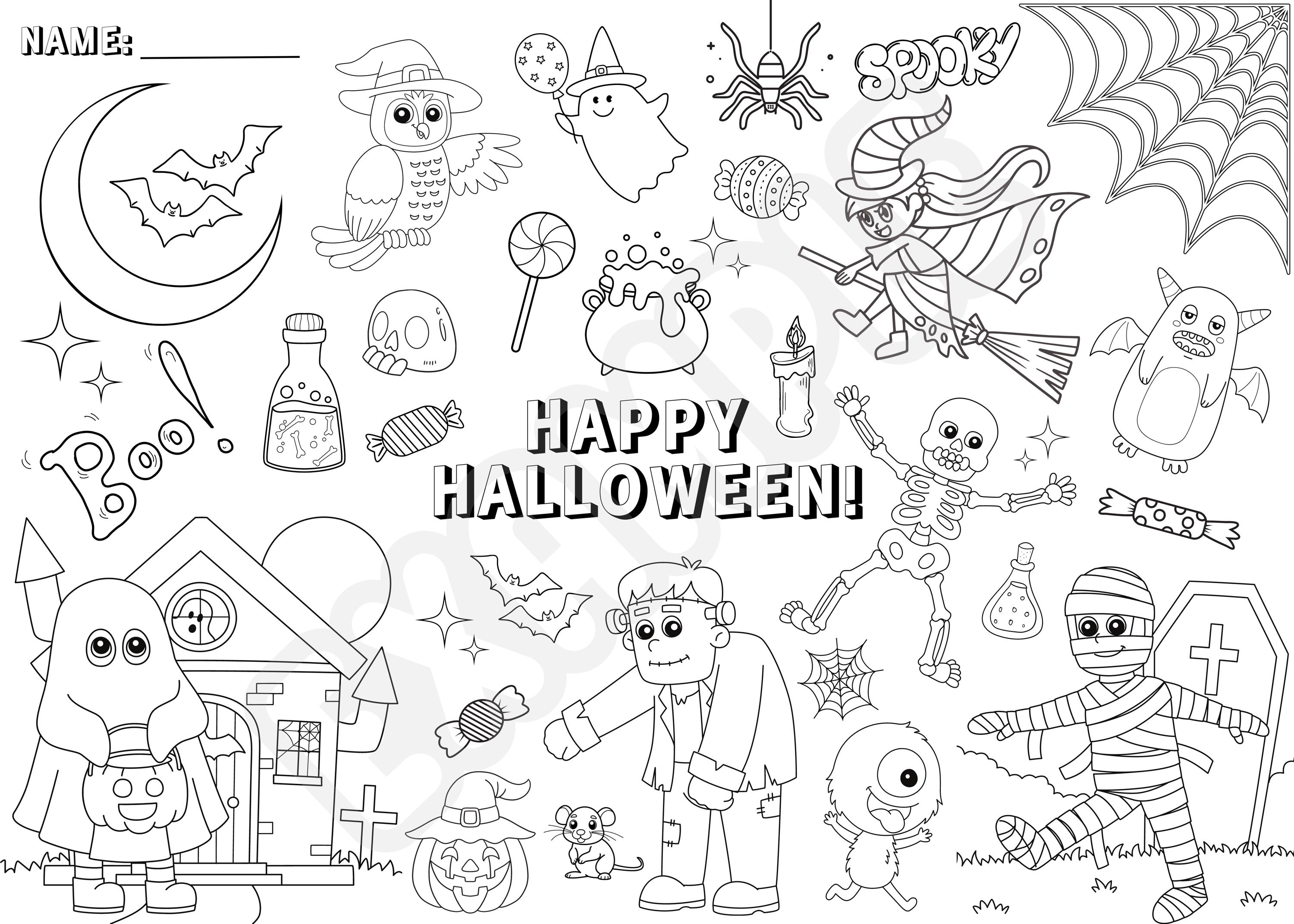 Halloween Coloring Sheet - Halloween Party Activity - Classroom ...