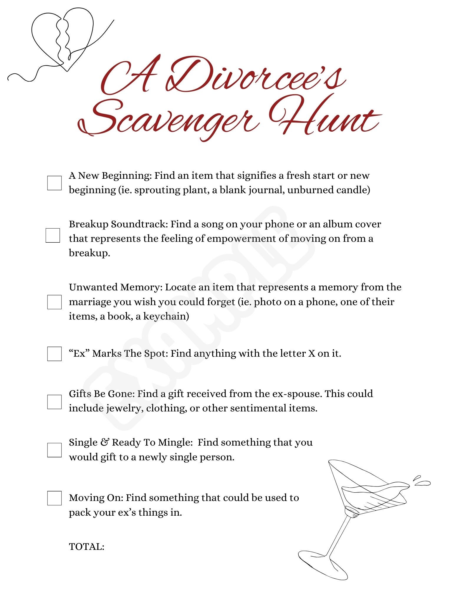 Divorce Party Games