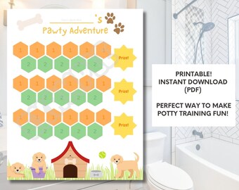 Potty Training Chart Toilet Training Kids Activity Instant Download - Etsy