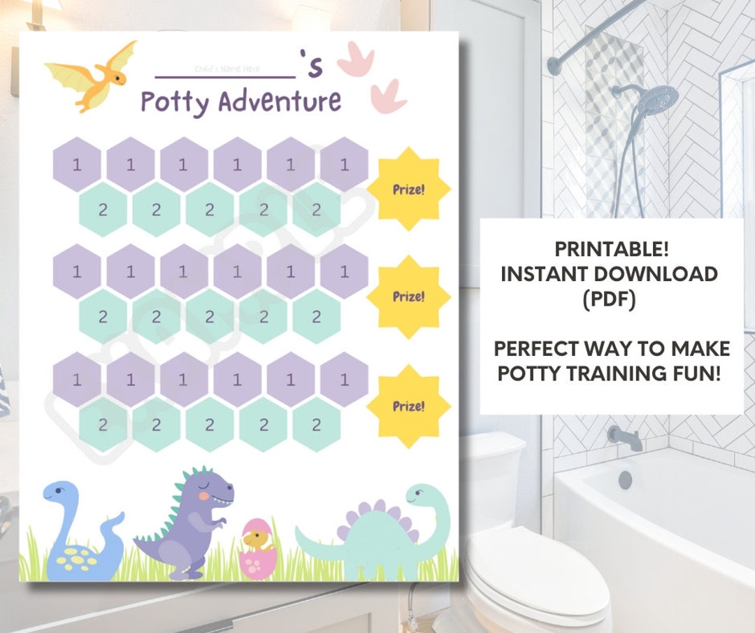Potty Training Chart Toilet Training Kids Activity Instant Download - Etsy