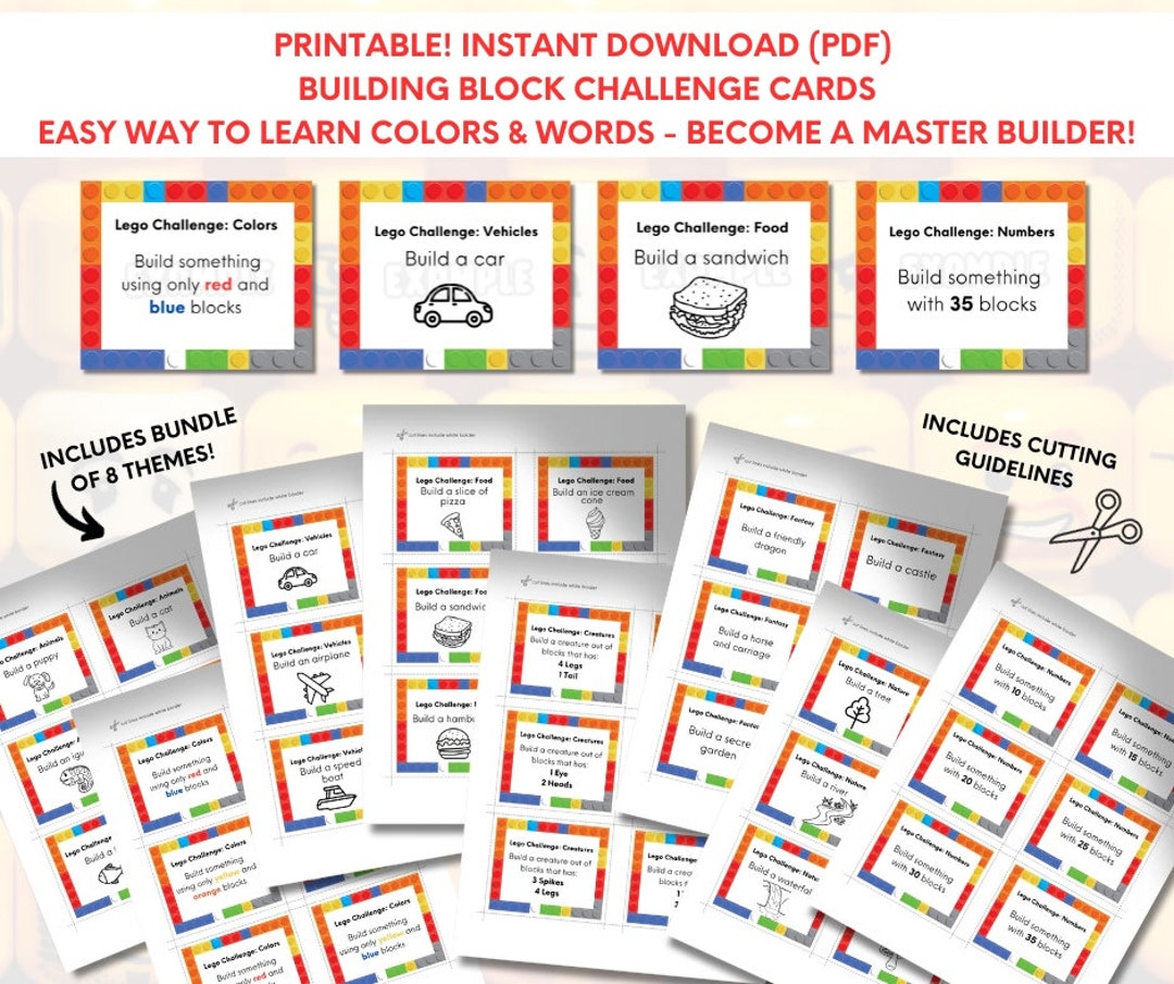 Block Building Challenge - Kids Building Brick Birthday Party Game ...