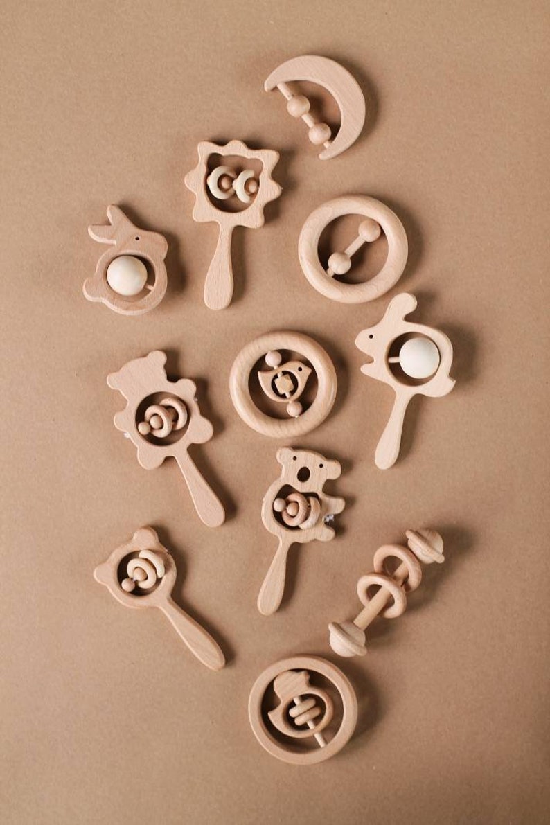 Wooden Rattle - Etsy