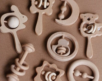 Wooden Baby Rattle | Etsy