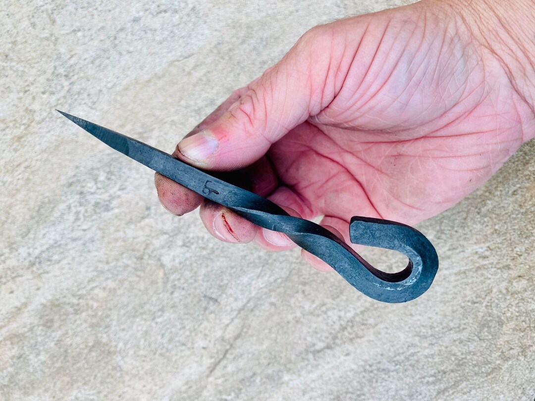 Hand Forged Bushcraft Awl – Leatherworking, Craft & Woodworking Tool ...