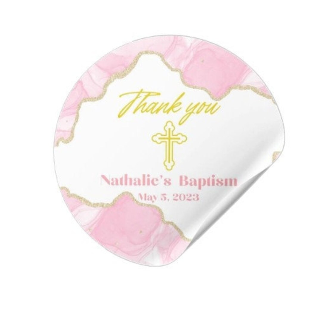 Baptism Sticker Favors/ Baptism Labels/ Tags - Etsy