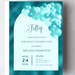 Editable Teal Birthday Invitation, Teal Balloon Arch Invite, Printable ...