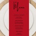 Editable Red Menu Card Template, Minimalist Menu Cards, Modern ...